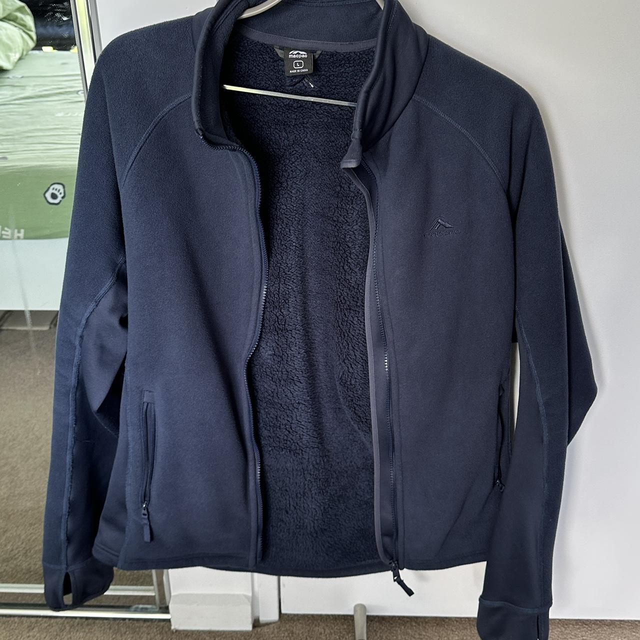 Macpac Navy blue fleece lined jacket #fleecejacket - Depop