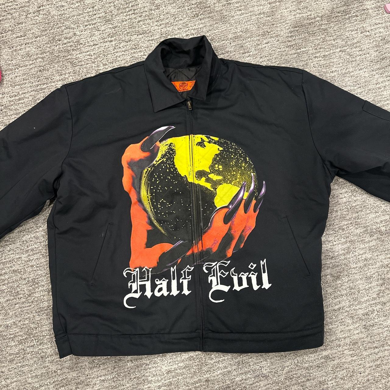 HALF EVIL 2019 WORK JACKET WORN TWICE... - Depop