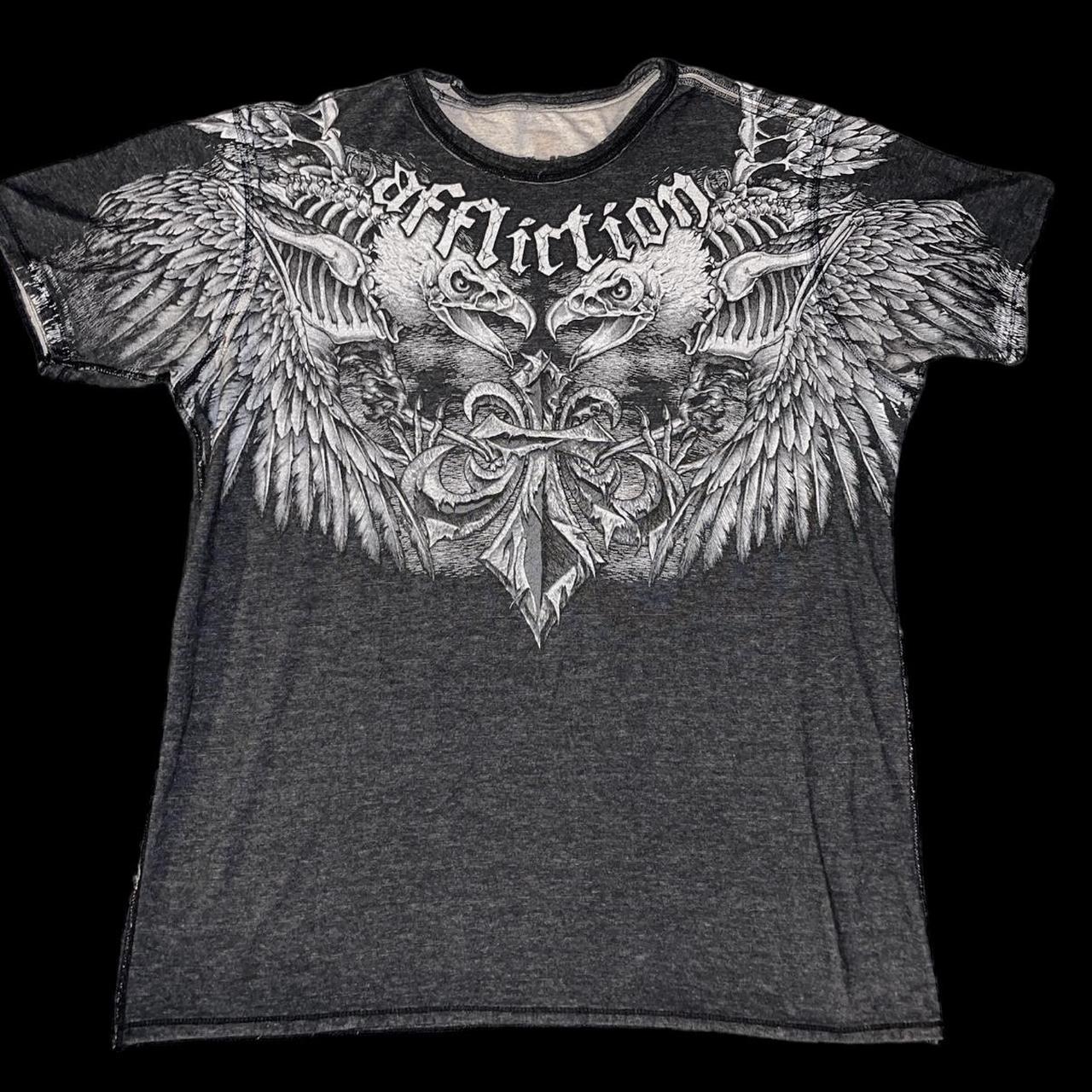 Vintage Reversible affliction shirt Fits like... - Depop