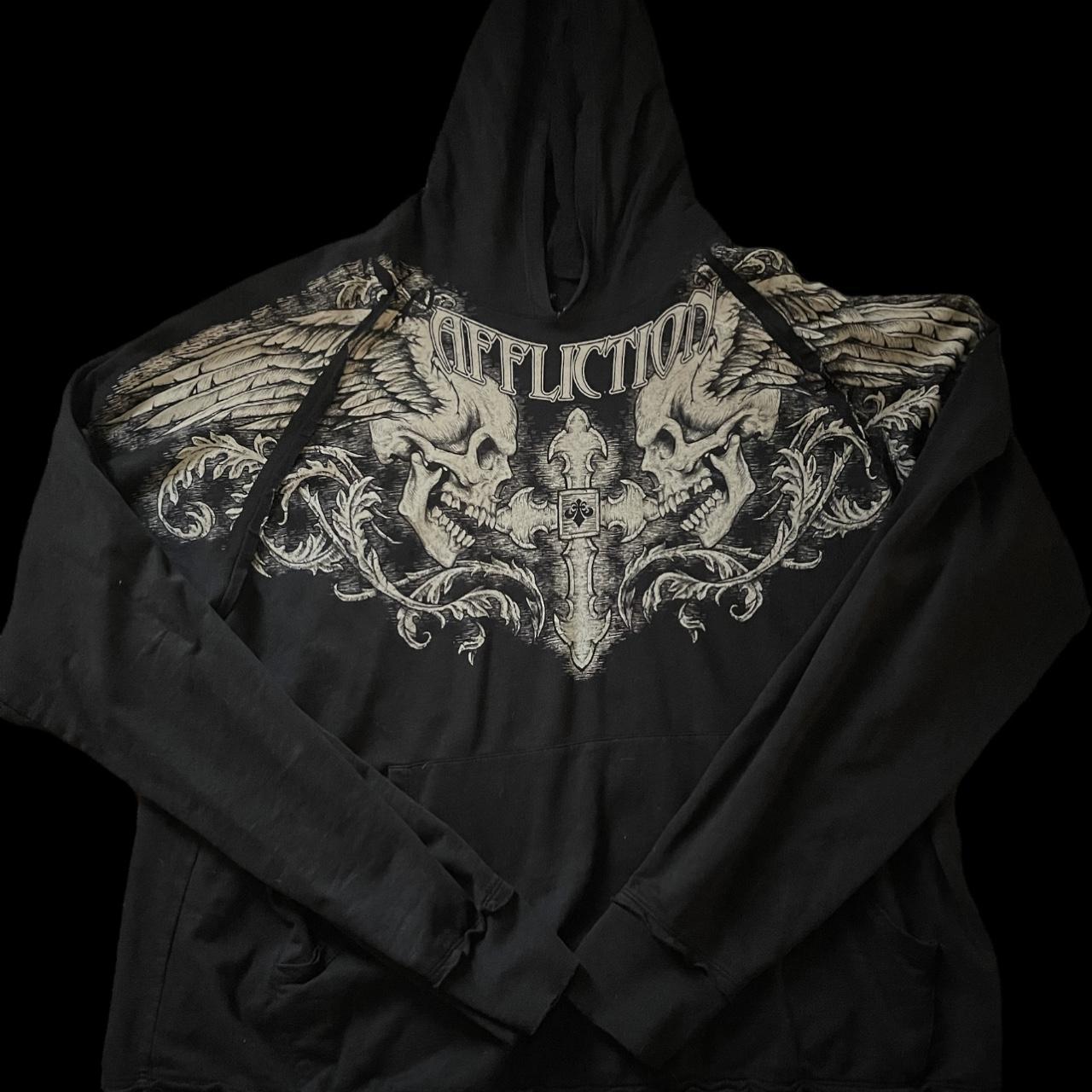 Affliction hoodie Size - XXL In excellent... - Depop
