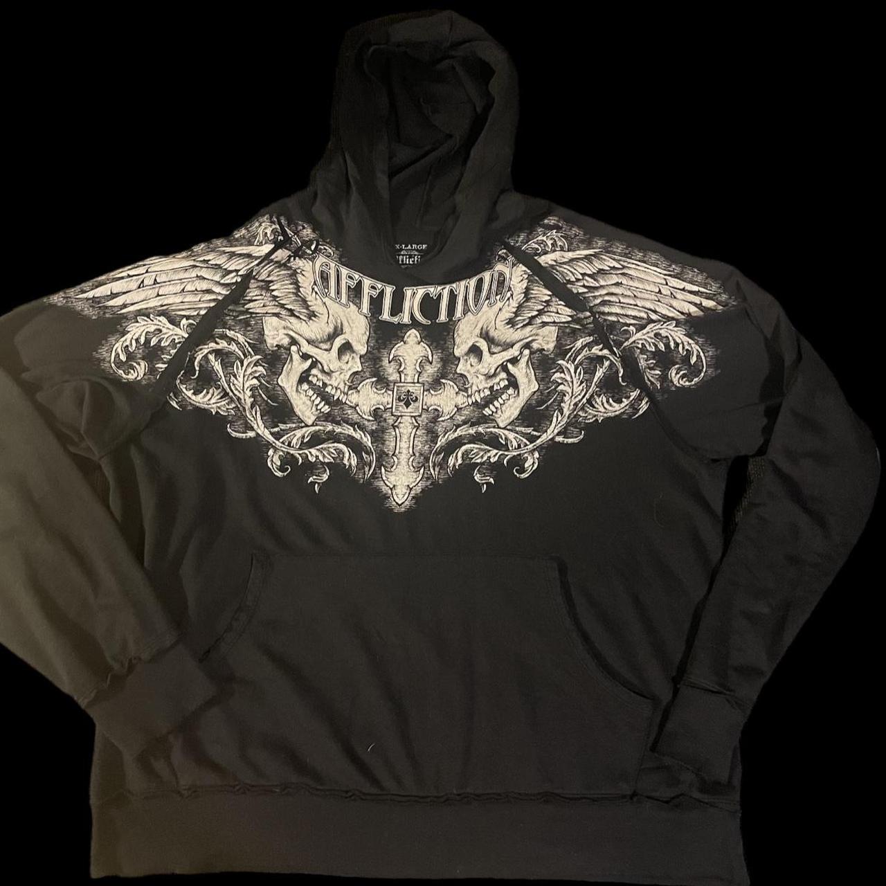Affliction hoodie Size - XXL In excellent... - Depop