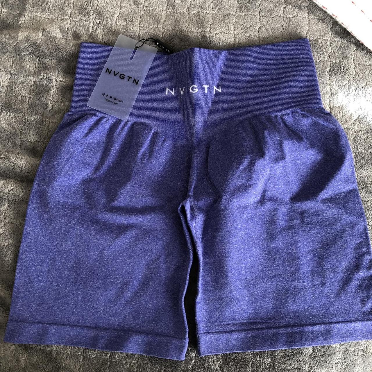 NVGTN shorts dark blue Super flattering on the booty... - Depop