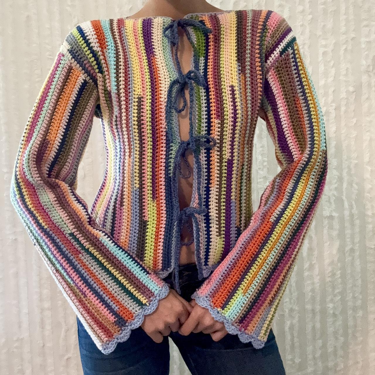 Hand crochet top 💗 One of a kind!! Code: U1 100%... | Depop