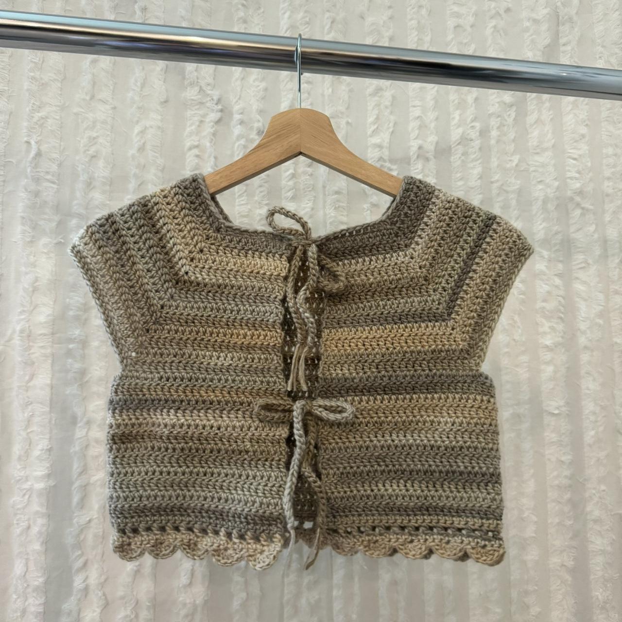 Hand crochet top 💗 One of a kind!! Code: S3 Pit to... | Depop