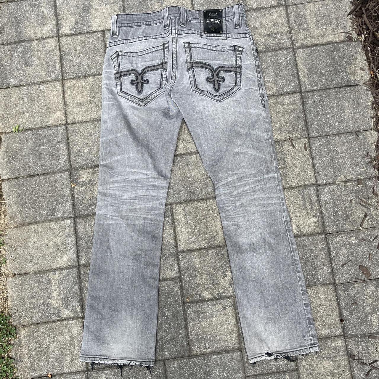 Grey Rock Revival Jeans Size 34 Thrifted a while... - Depop