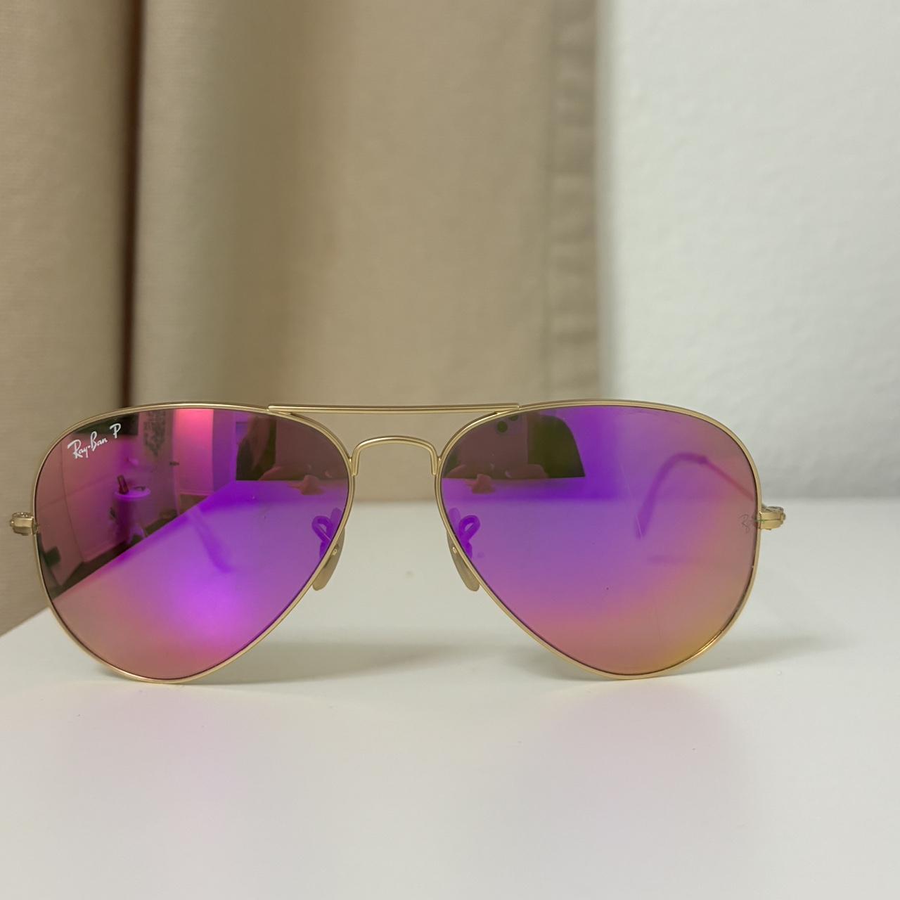 Ray-Ban Pink Aviator Sunglasses originally... - Depop