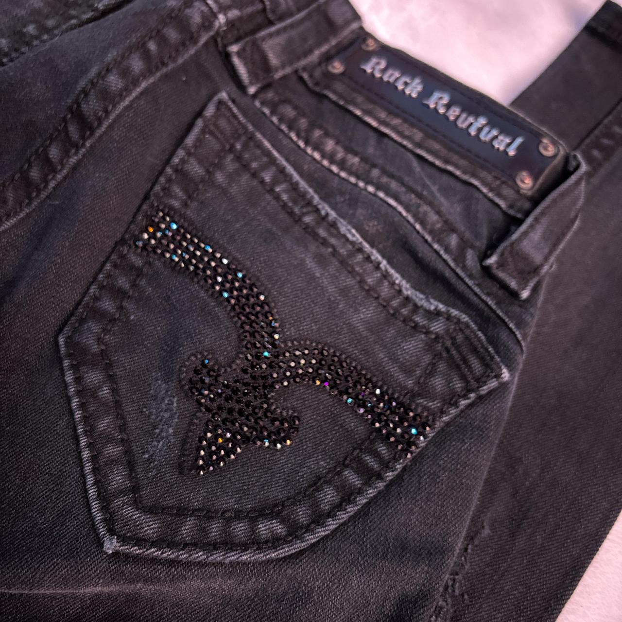 black rock revival rhinestone skinny jeans size... - Depop