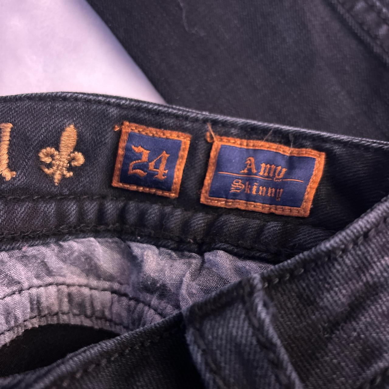 black rock revival rhinestone skinny jeans size... - Depop