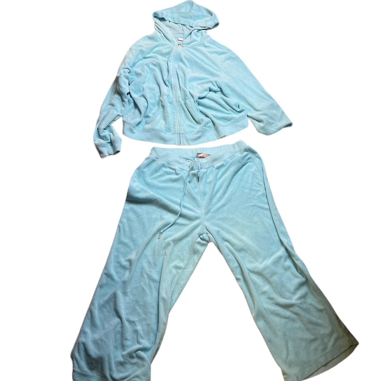 Y2K Baby Blue Tracksuit Labeled a size large,... - Depop