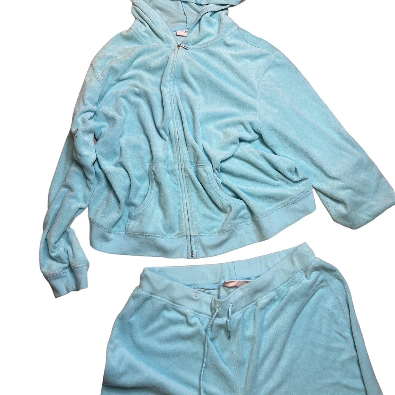 Y2K Baby Blue Tracksuit Labeled a size large,... - Depop