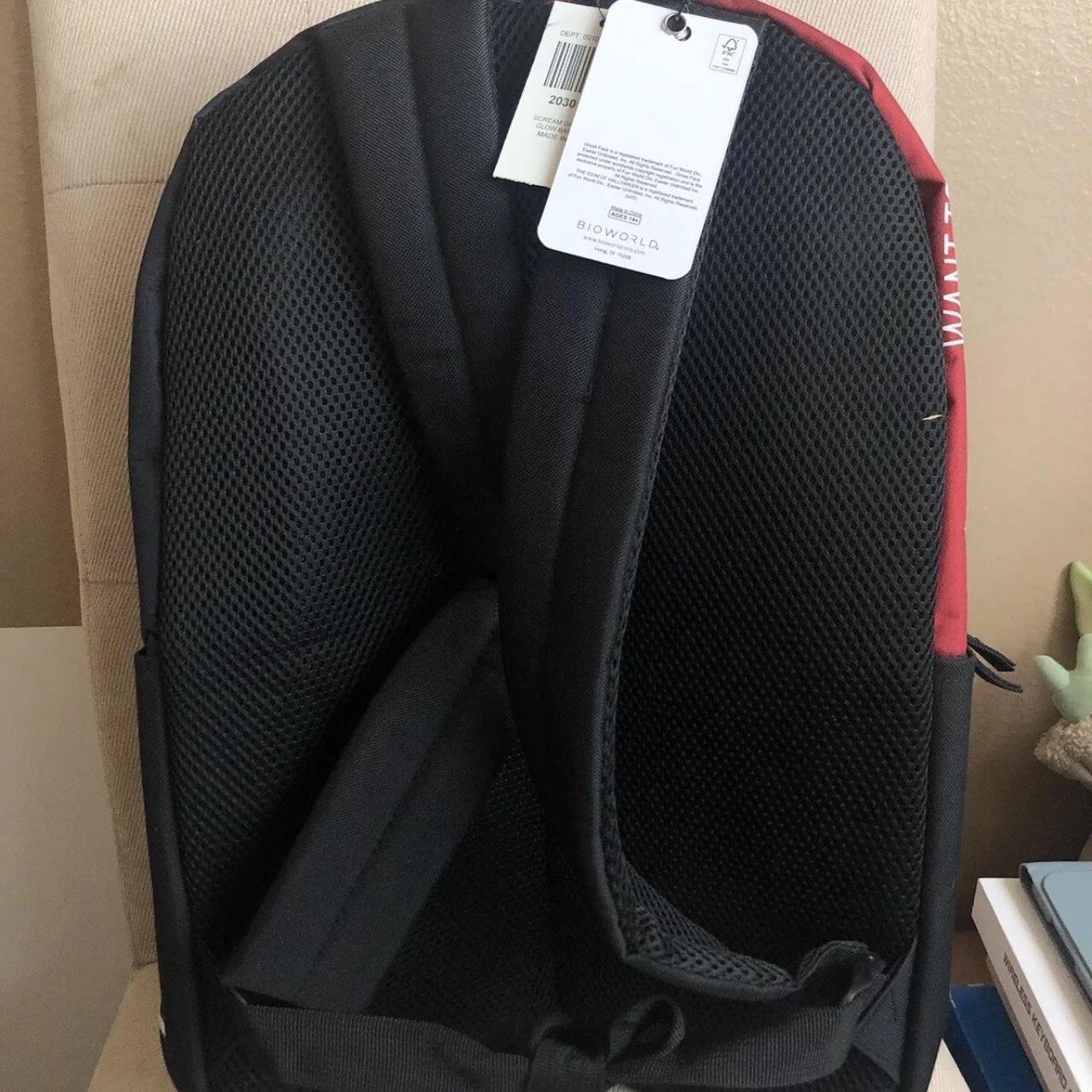 Red & Black Tech Backpack Scream Ghostface - Do you... - Depop