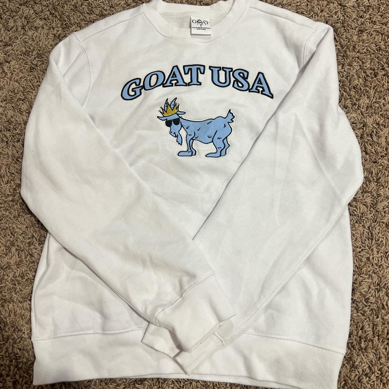 goat usa crewneck worn once perfect condition! size... - Depop
