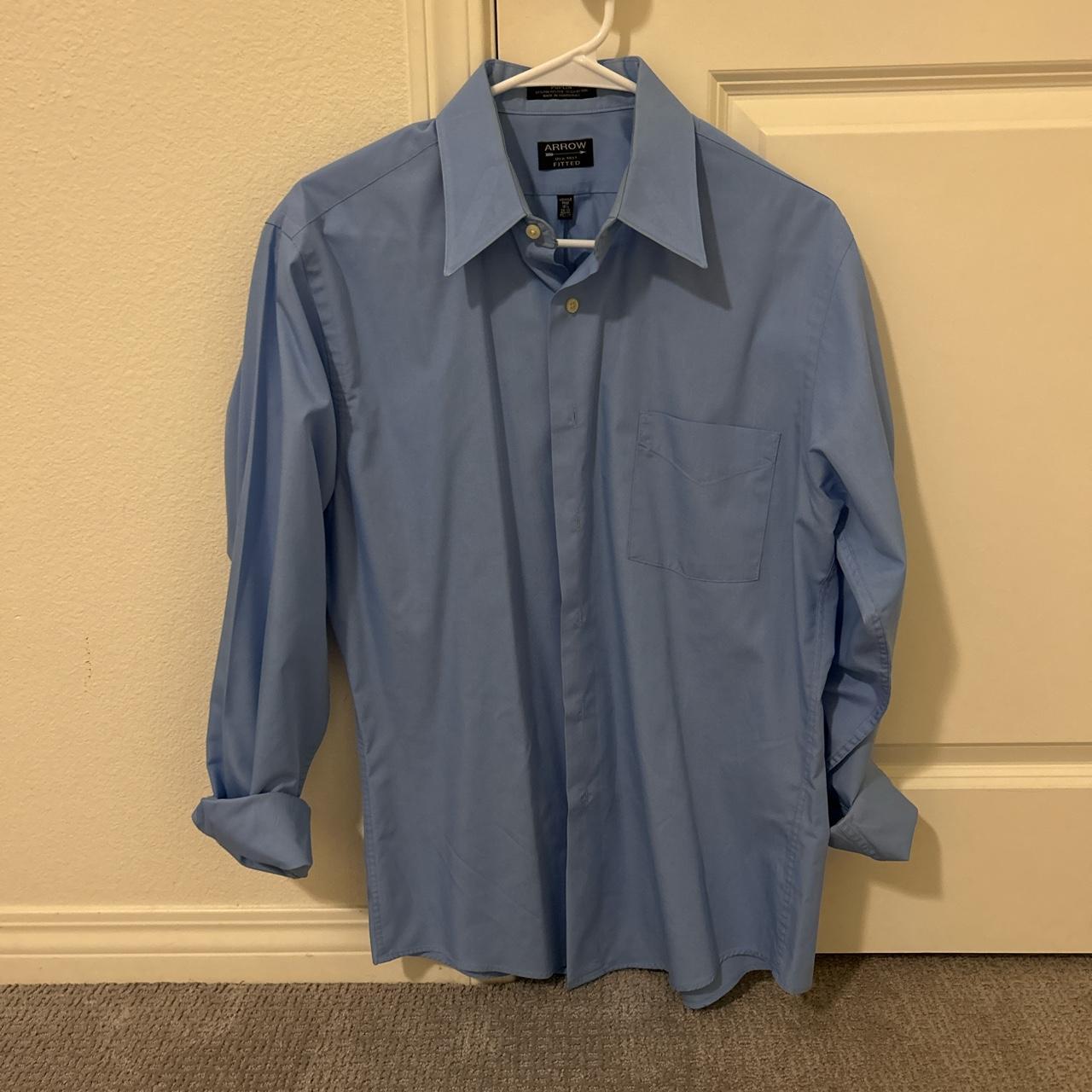 Periwinkle blue Arrow long sleeve dress shirt. Size... - Depop