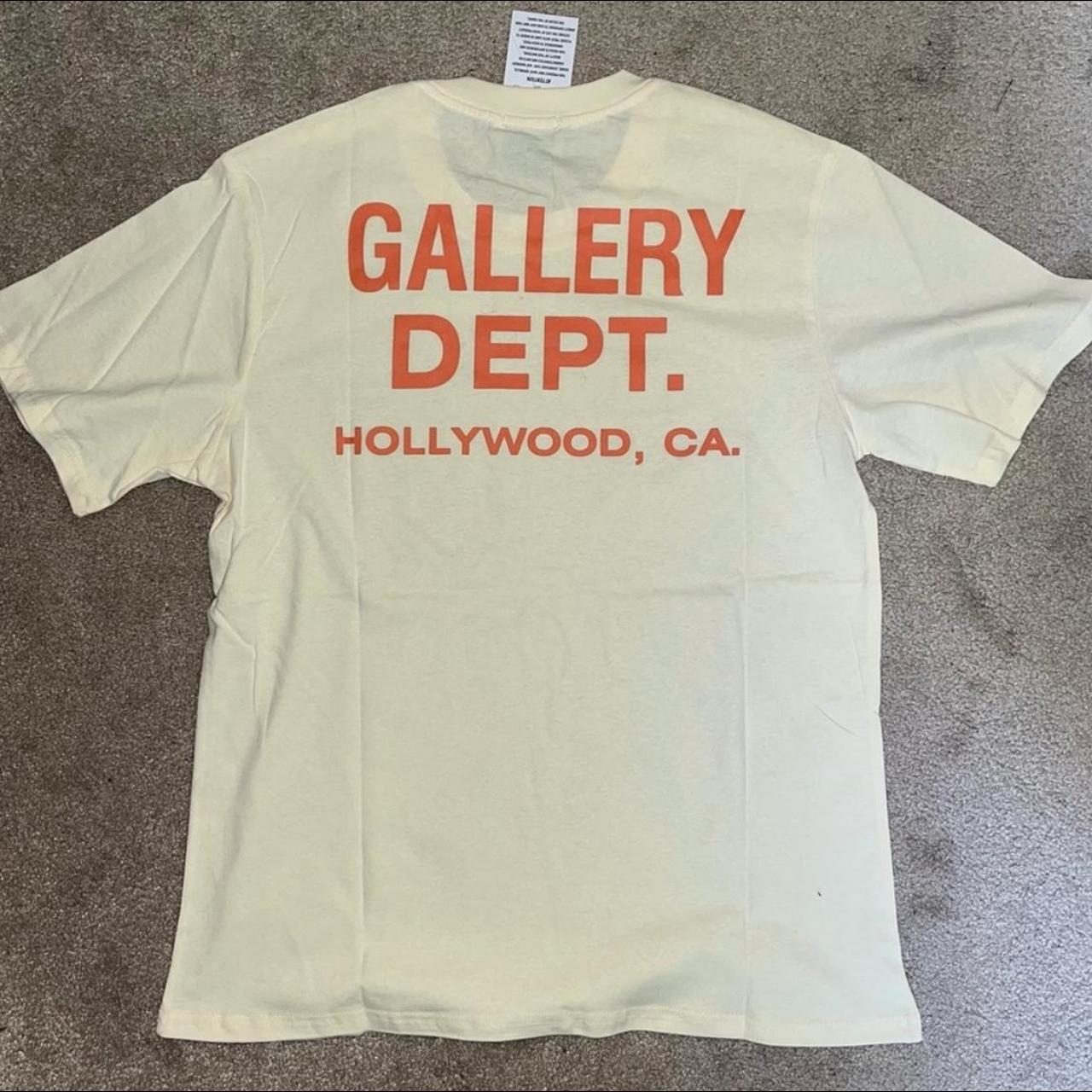 Gallery Dept. Men's Cream T-shirt | Depop