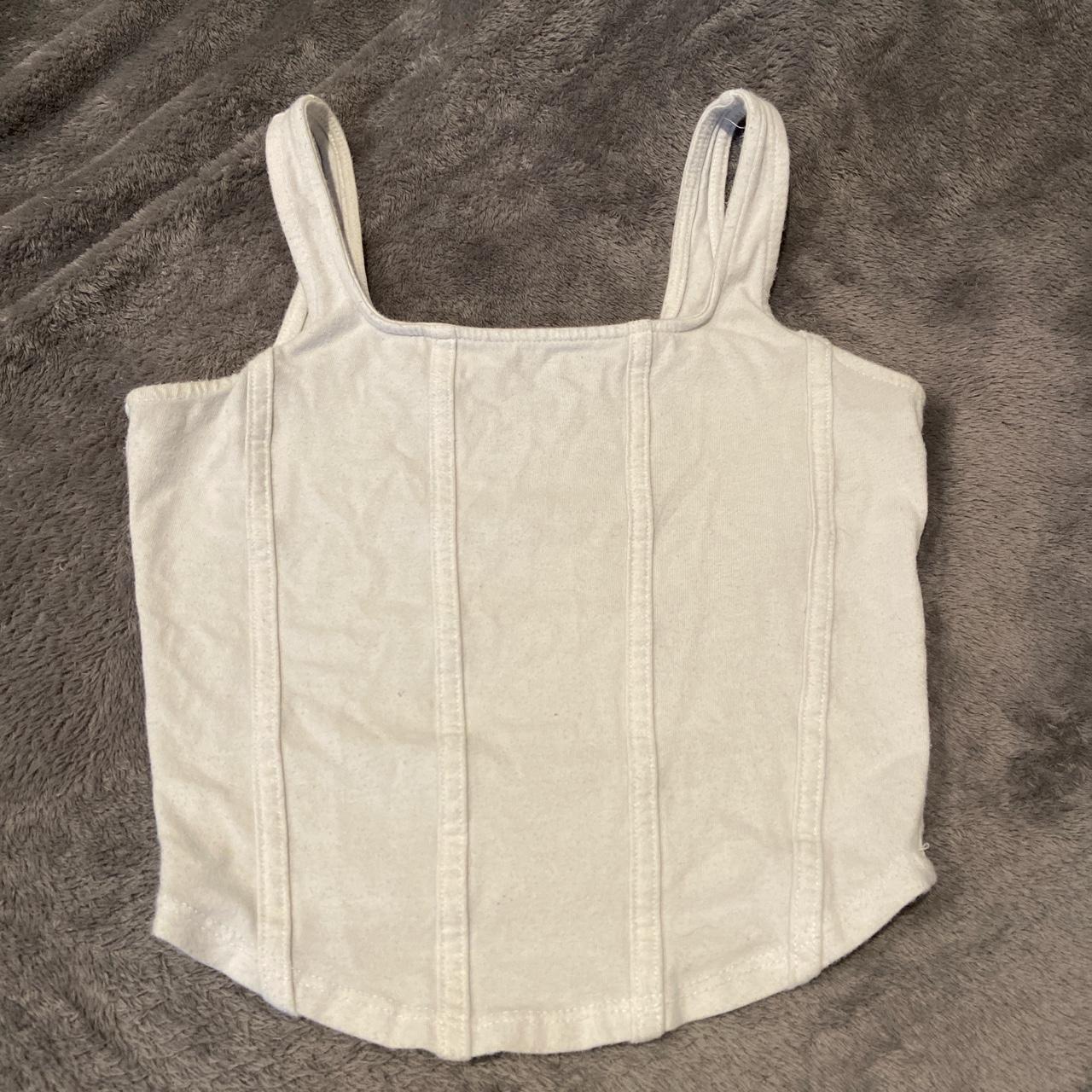 HOLLISTER CORSET STYLE TANK - Depop