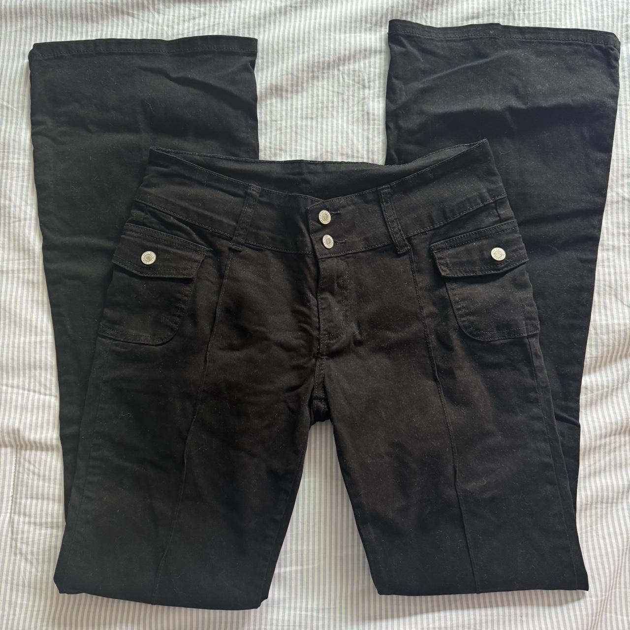 Brandy Melville low rise black pants. Worn one time - Depop