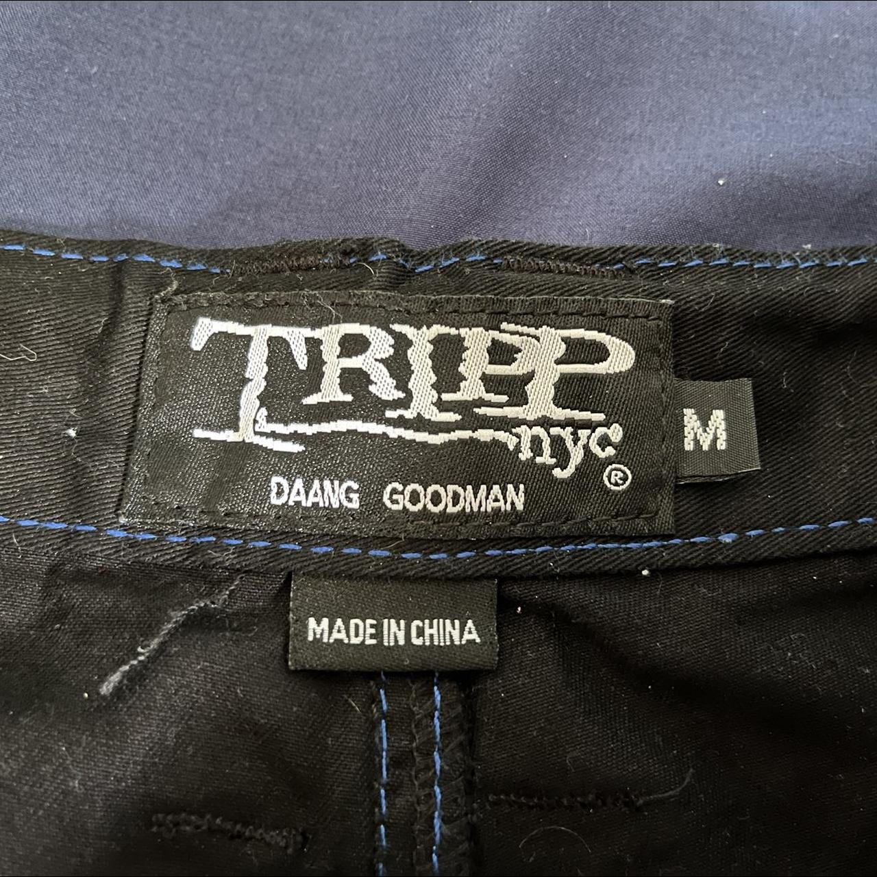 Tripp NYC Men's Black and Blue Trousers | Depop