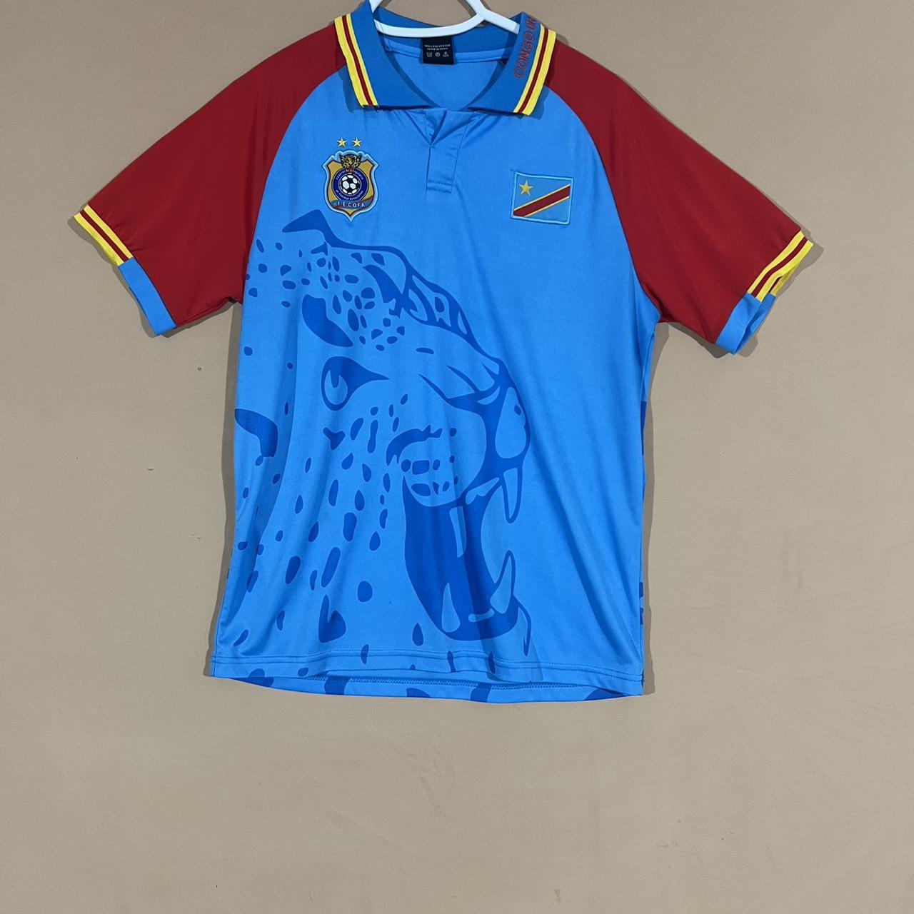 DR Congo Soccer Jersey Size XL Short Sleeve has... - Depop