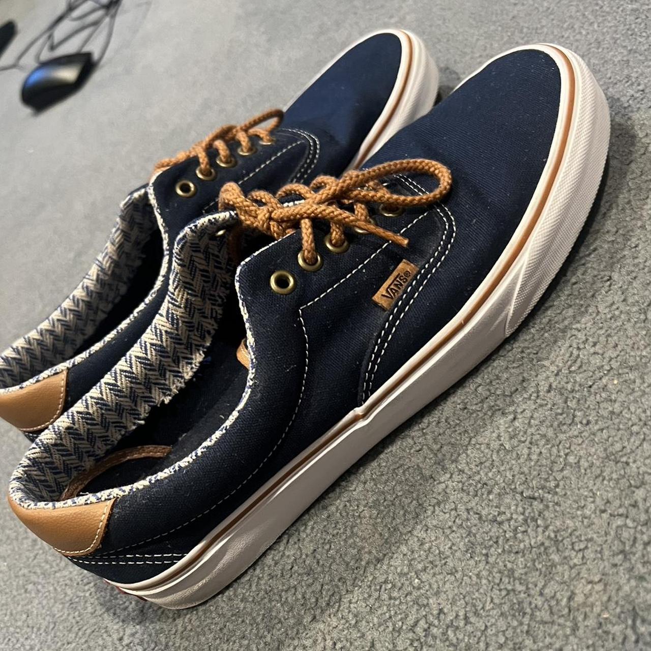 Vans blue and brown leather store
