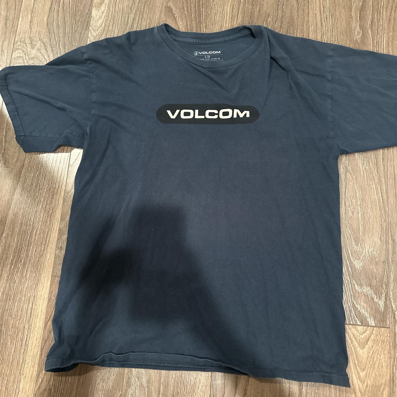 Cool plain navy VOLCOM skate shirt. Size... - Depop