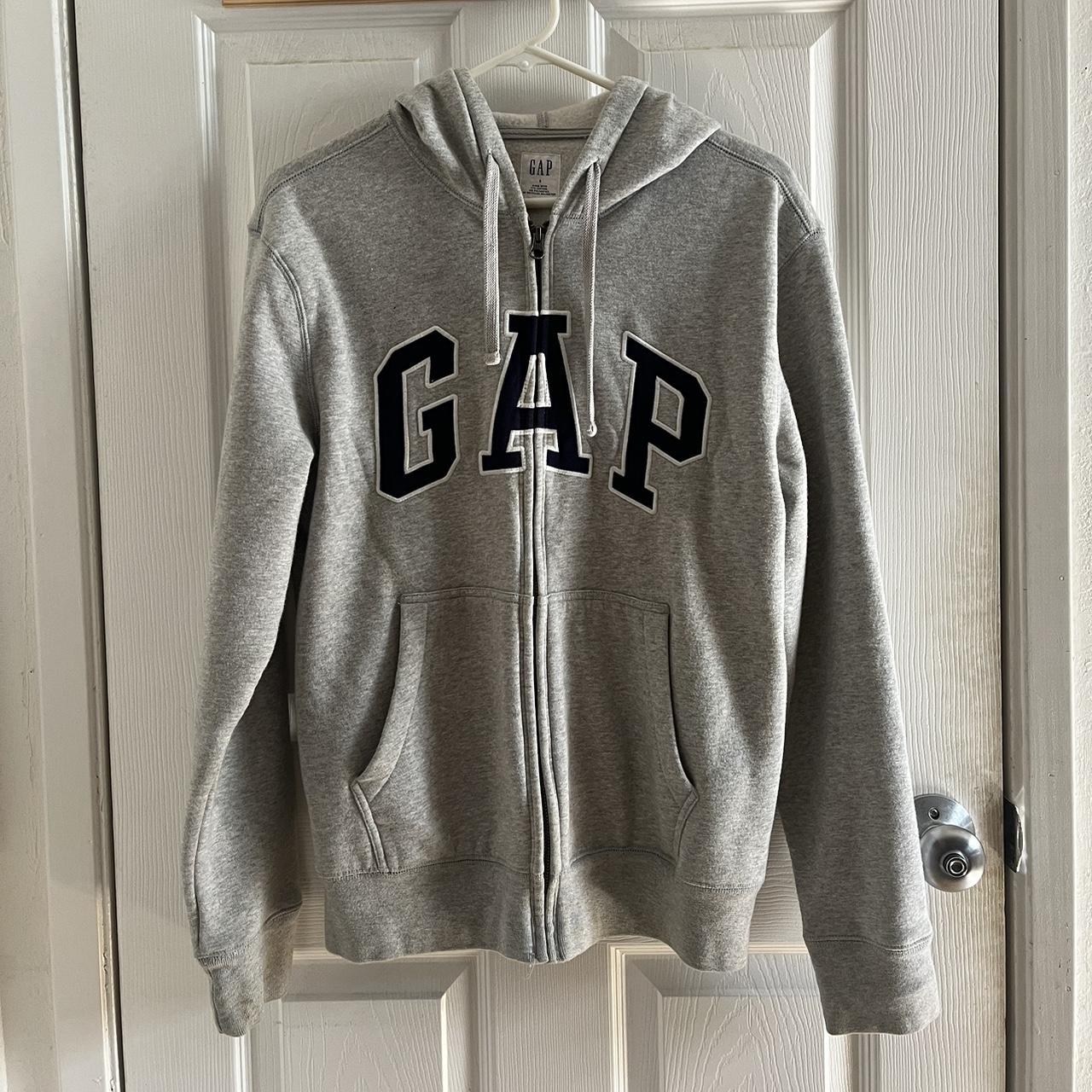 Almost Brand New Grey GAP Zip-Up Jacket No Tags... - Depop