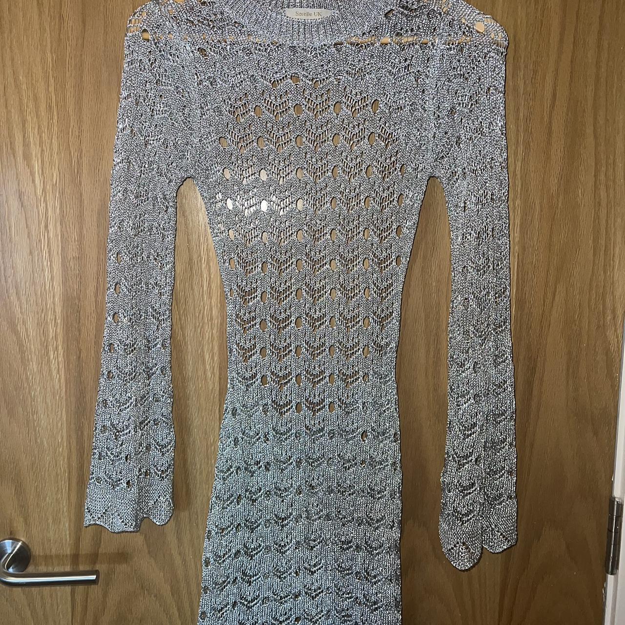 Sorelle UK silver Khloe metallic dress. Size XS.... - Depop