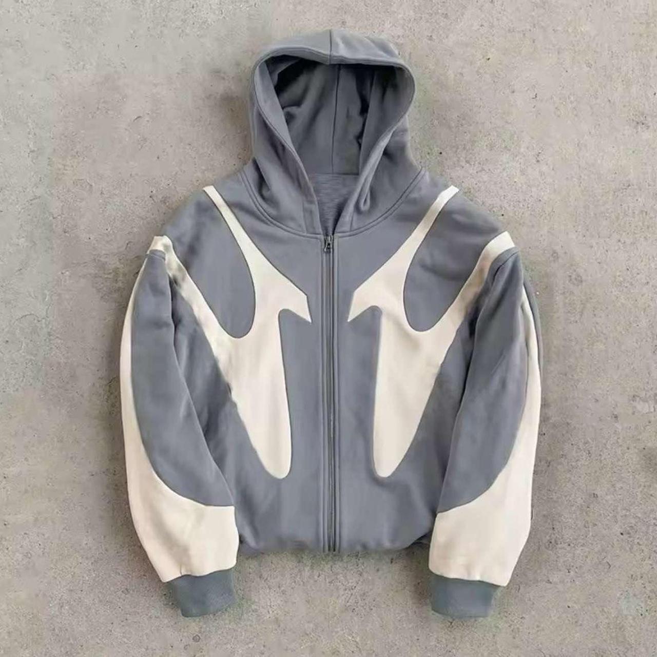 Retro Letter Printed Devil Pattern Hoodie Y2k... | Depop