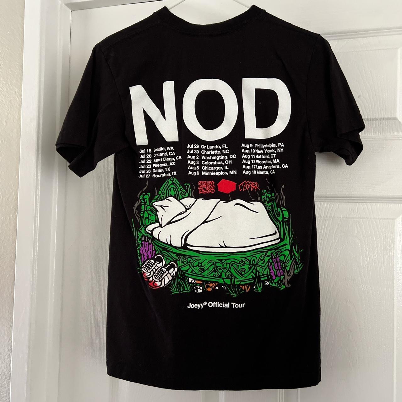 Joeyy official 2023 Nod Tour Merch shirt worn once,... - Depop