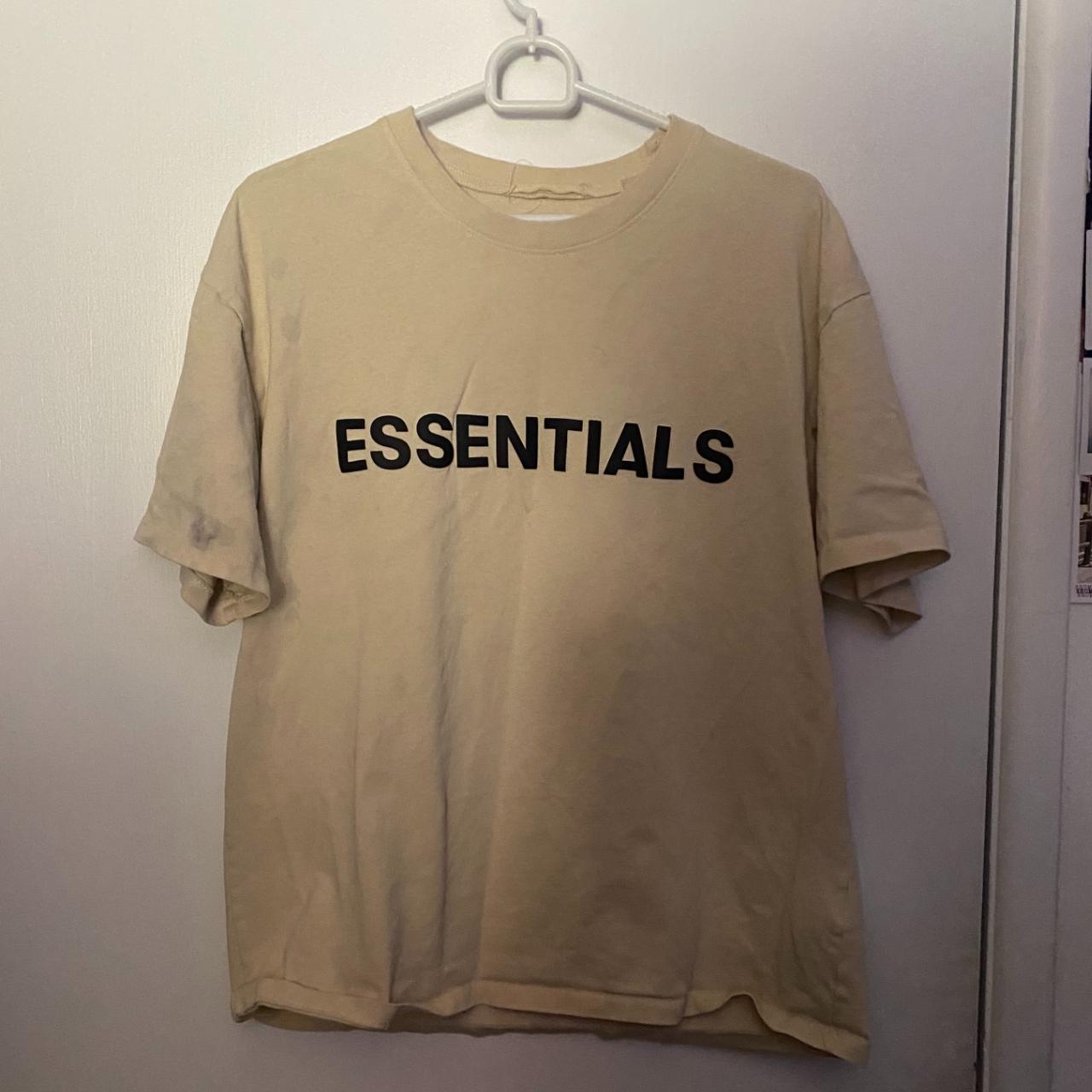 Tan Essentials T-shirt Tagged small, fits... - Depop
