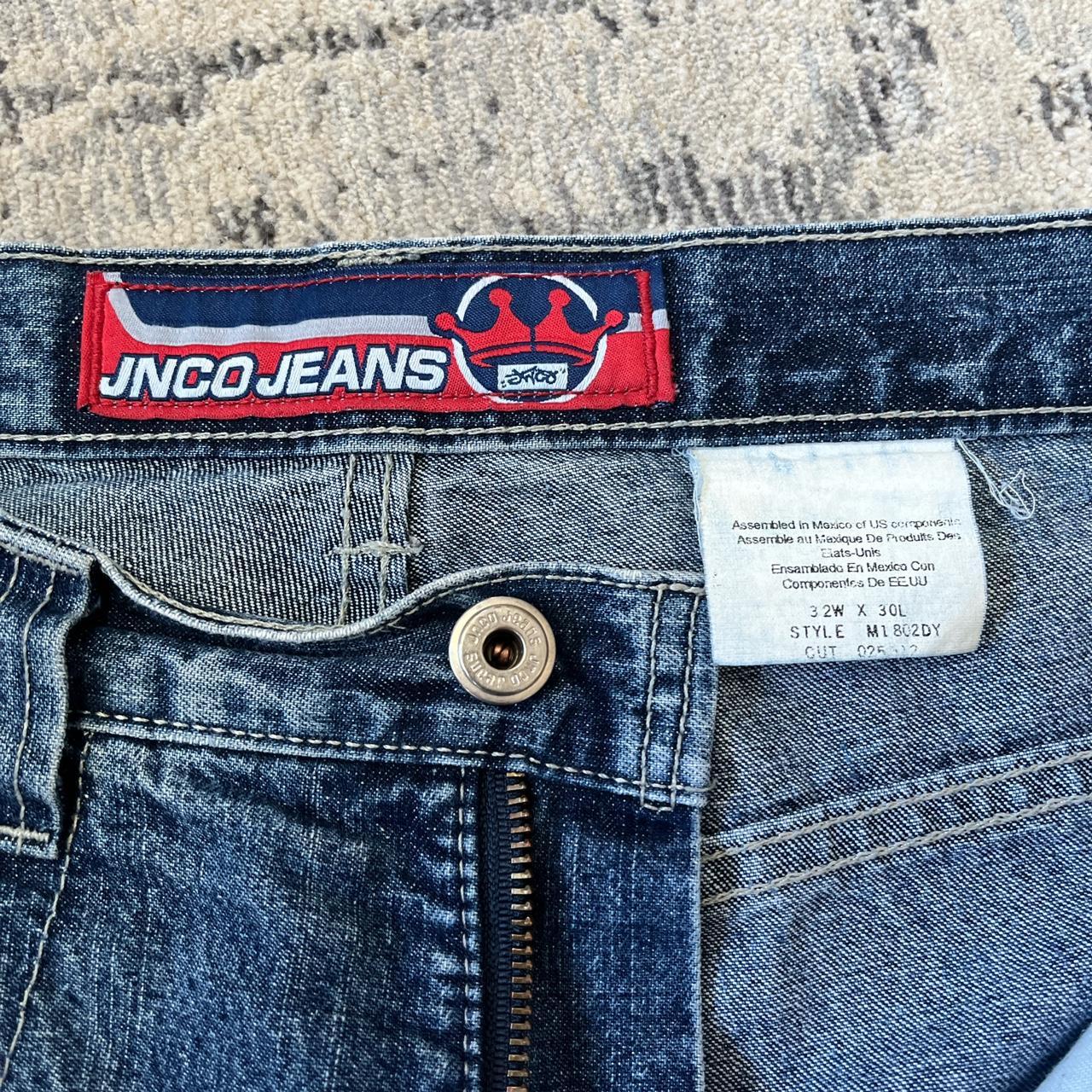 crazy vintage 2000s JNCO flaming tiki jeans size... - Depop