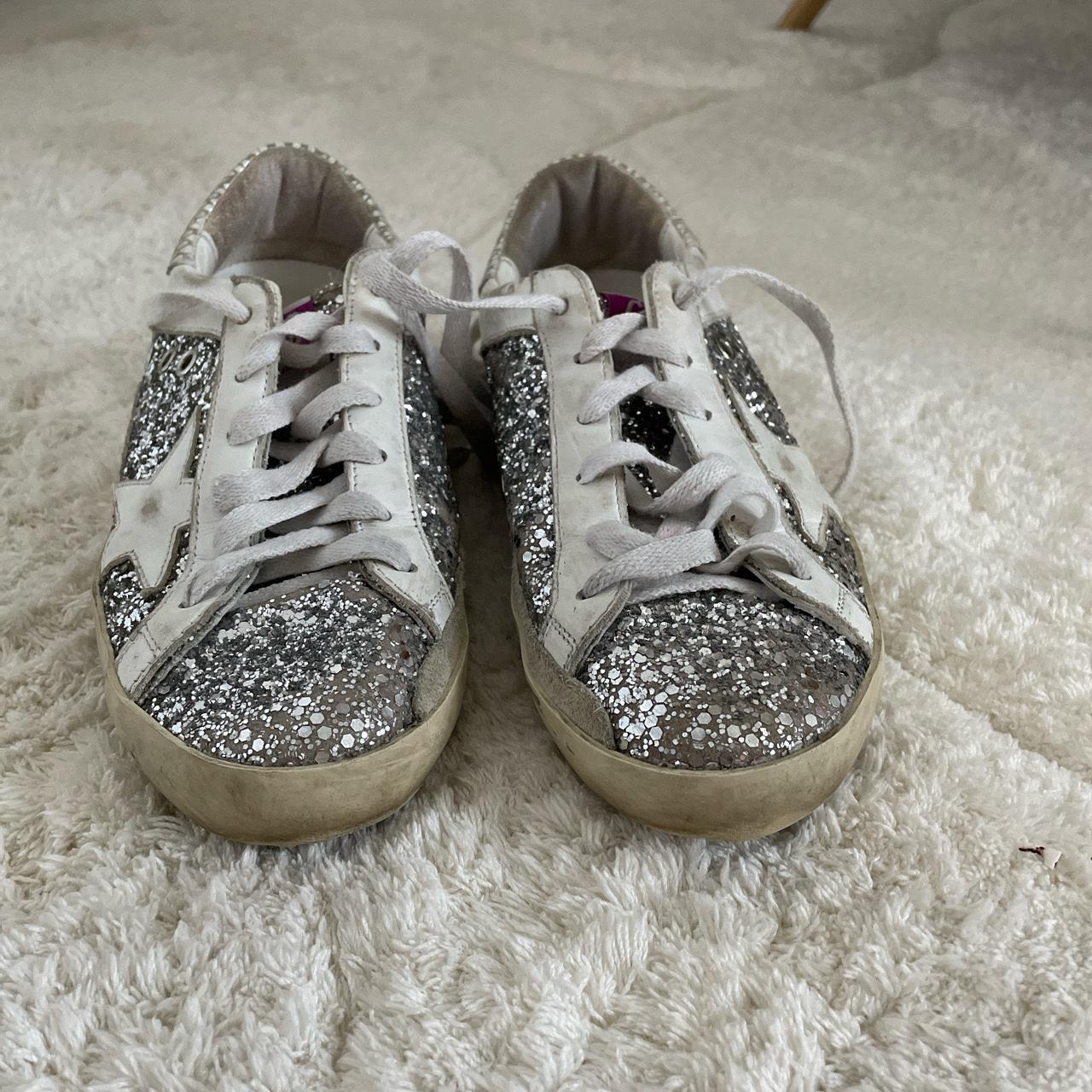 Sparkle golden goose with white star. Limited... - Depop