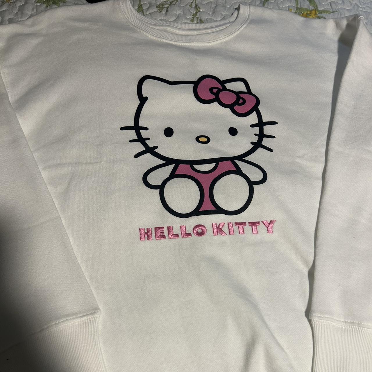 hello kitty embroidered sweatshirt - Depop