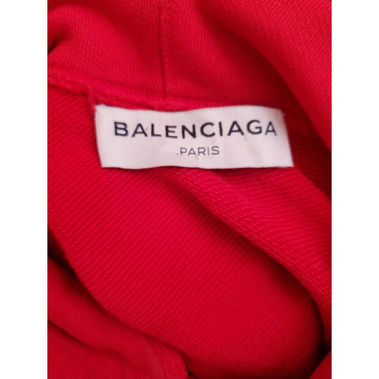 BALENCIAGA Red Cropped Hoodie Size XS. Good... | Depop