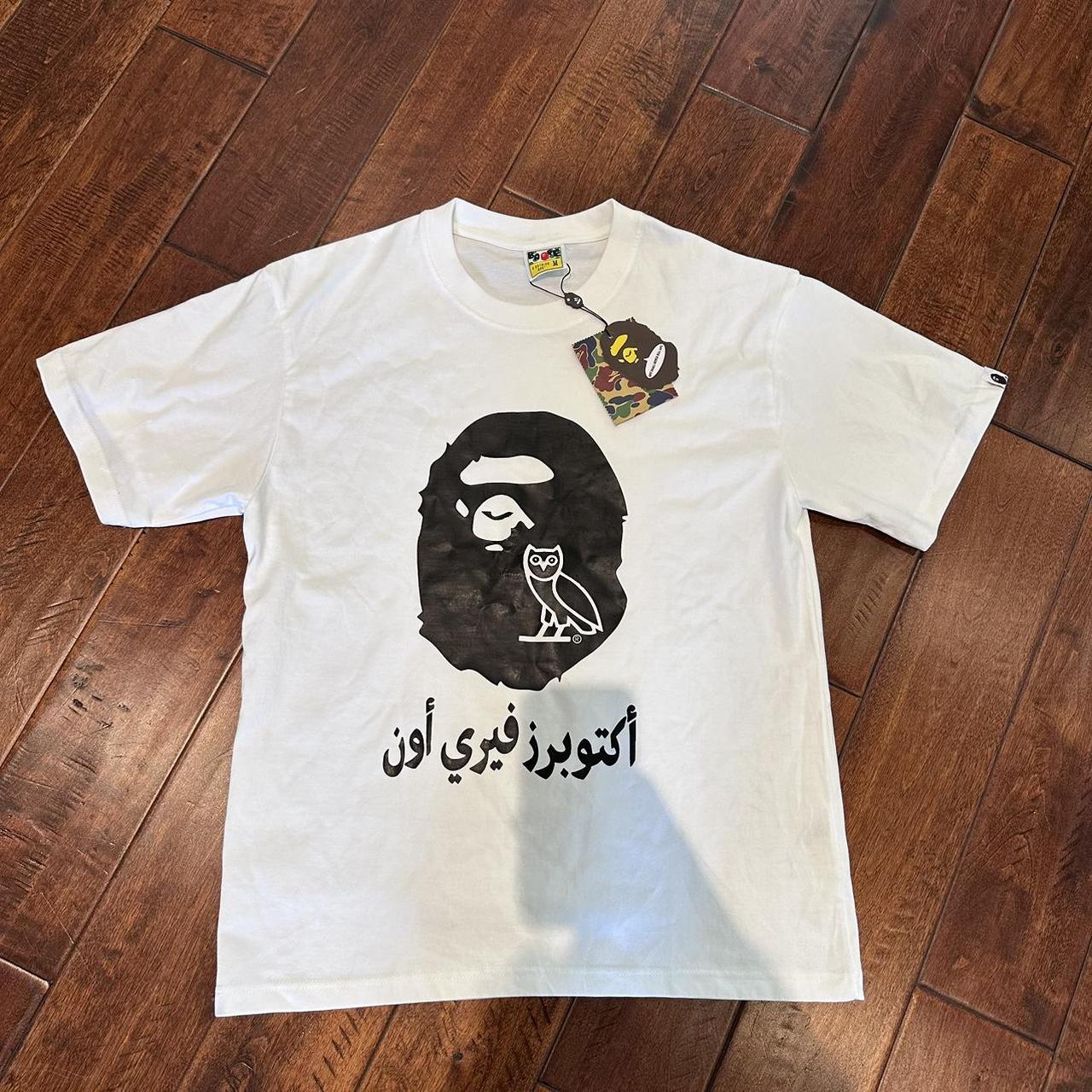Rare Drake OVO Bape Colab Graphic T-shirt || Brand... - Depop