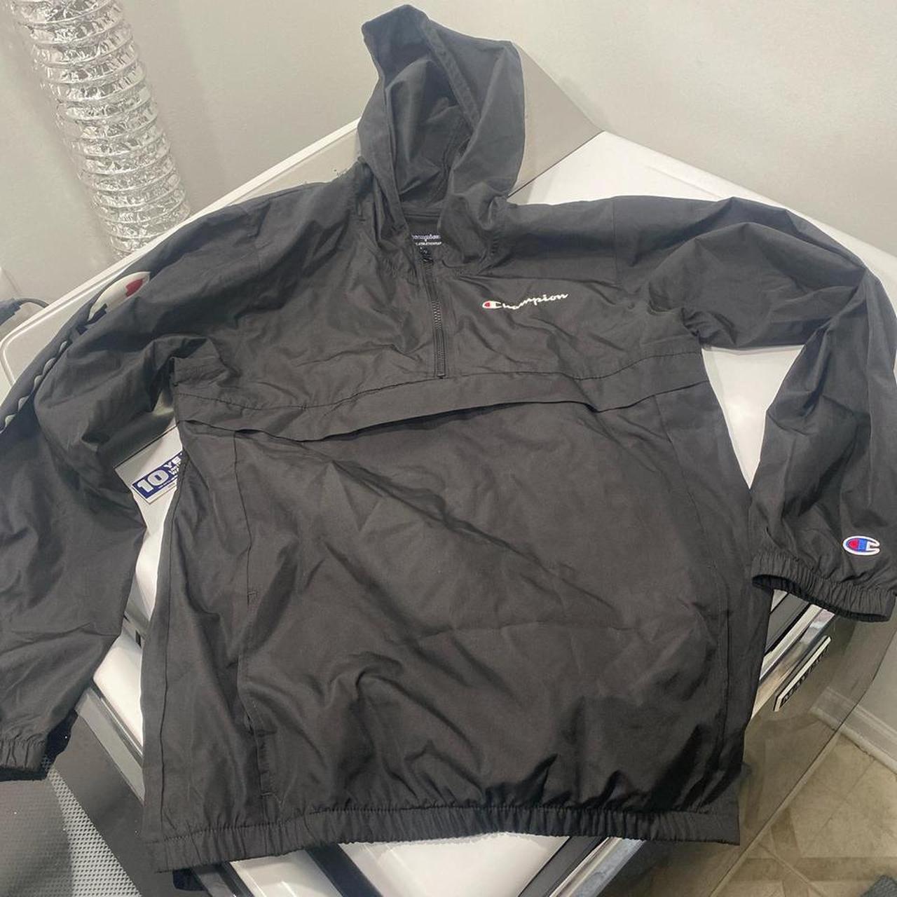 Kids large champion windbreaker - Depop