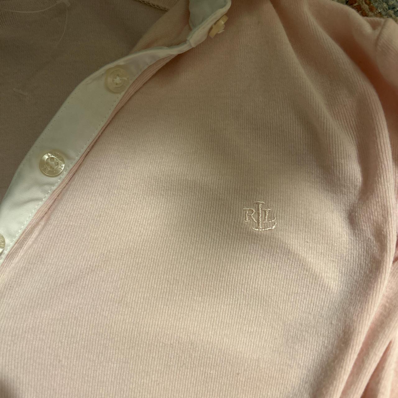 ralph lauren pink button up size medium#pink... - Depop
