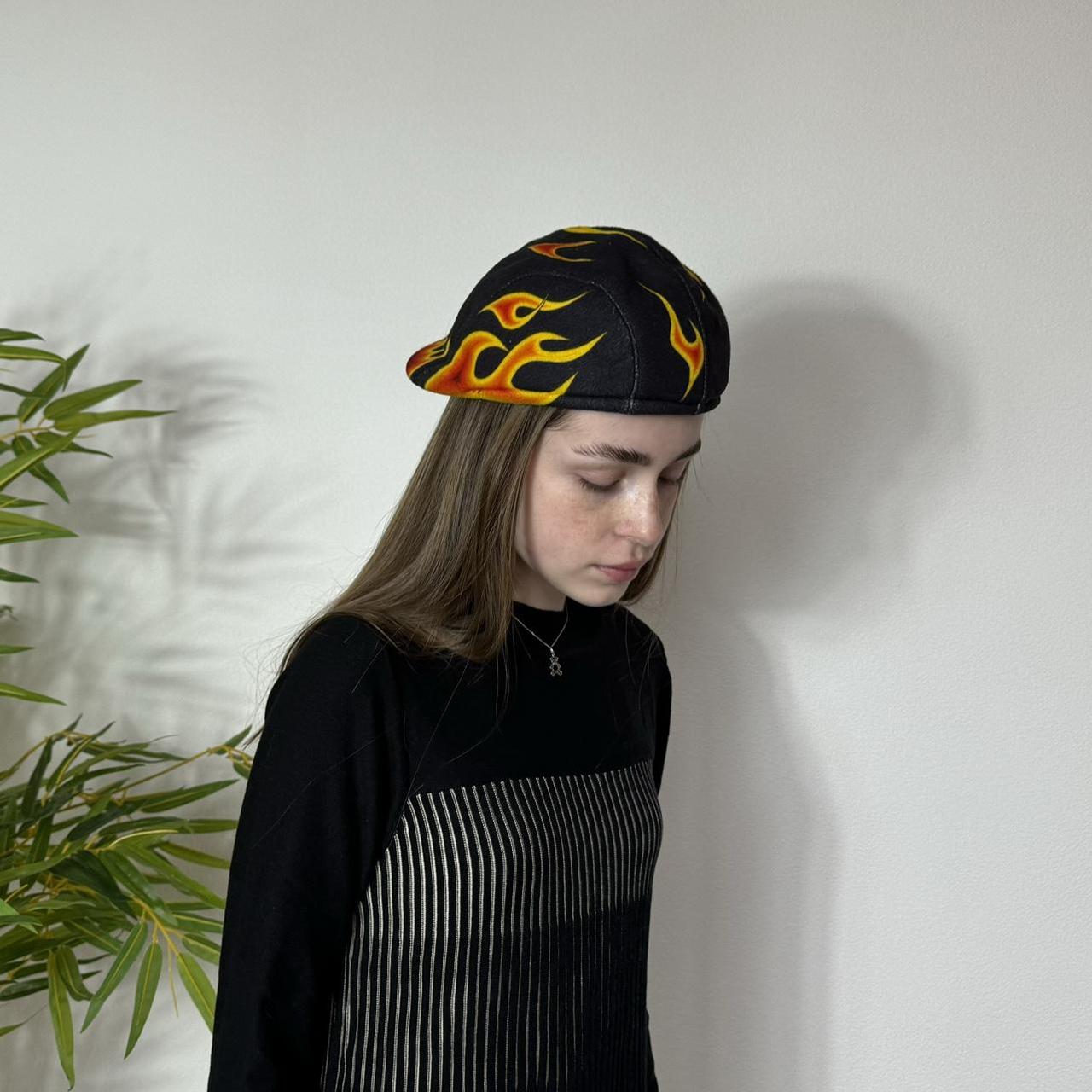 AVANT GARDE VINTAGE FLAME FIRE HAT CAP 💸send your... - Depop