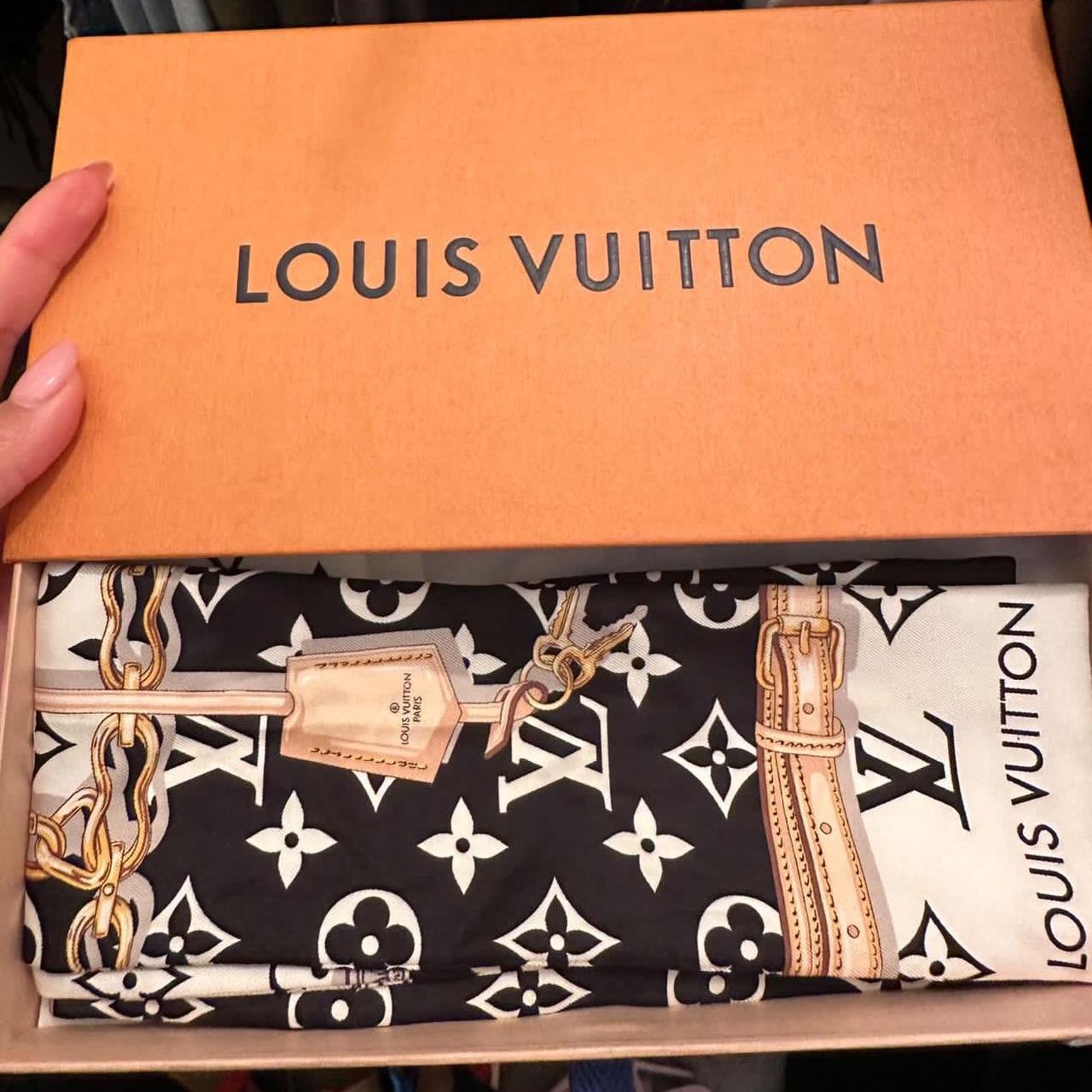 Louis Vuitton Authentic silk bandeau Monogram $220... - Depop