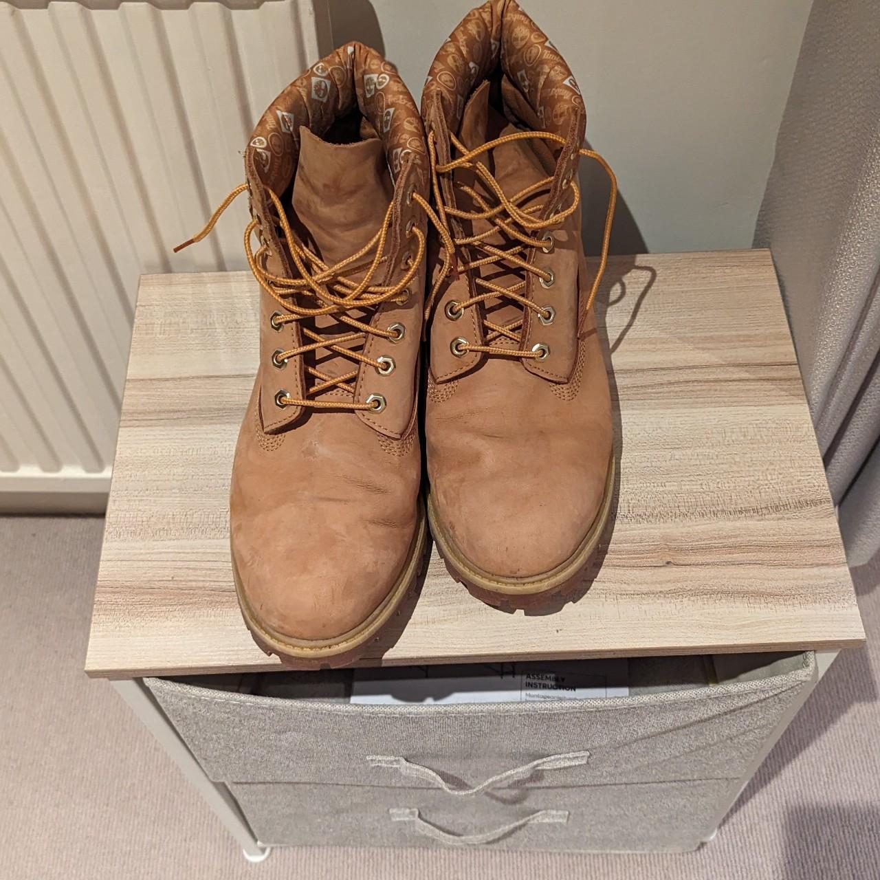 Size 11 Timberland boots. couple of months old but... - Depop