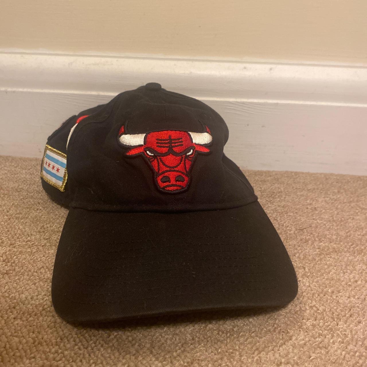 Chicago Bulls NBA black and red cap worn a couple of... - Depop