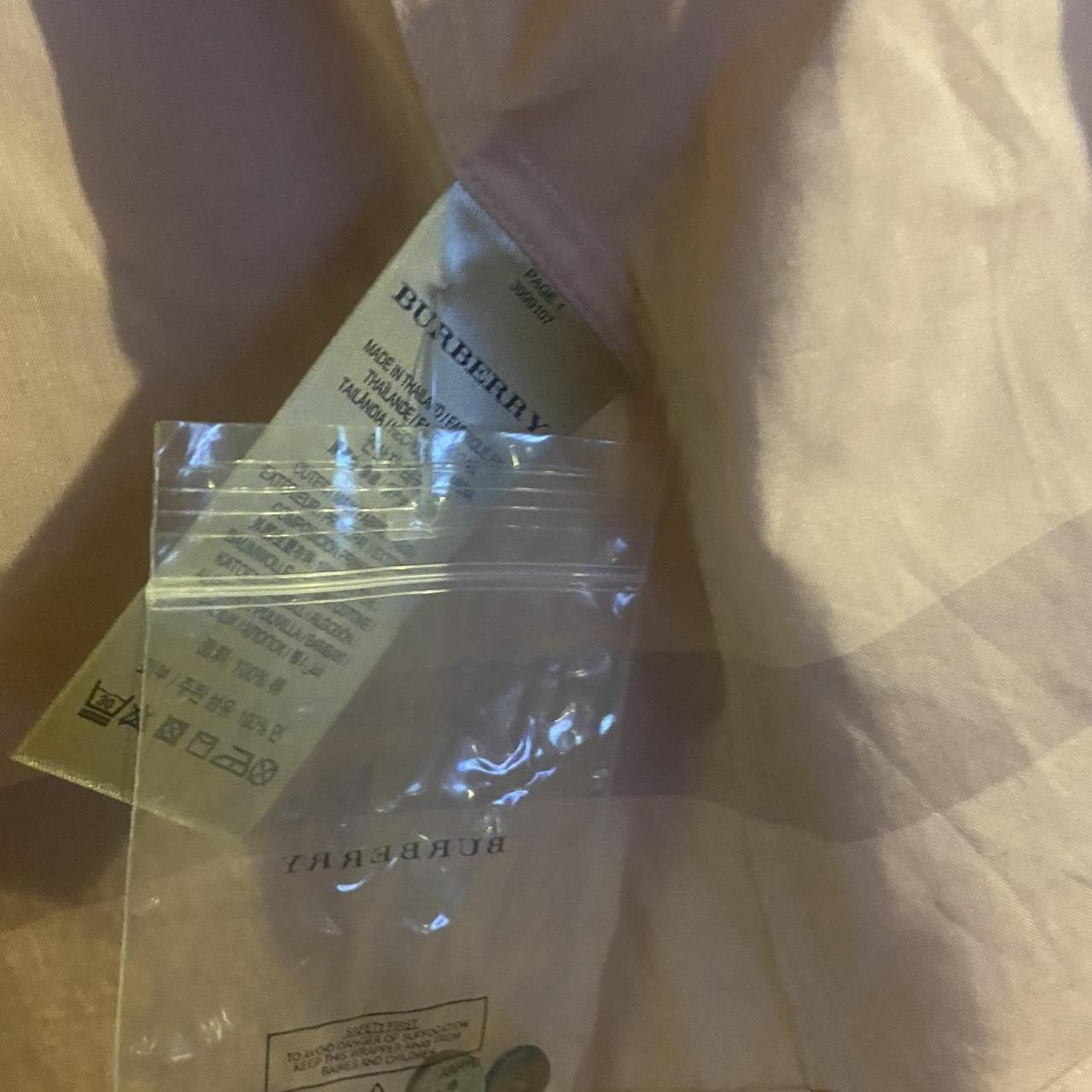 Women's BURBERRY Blush Pink Tartan Button Up Cotton... - Depop