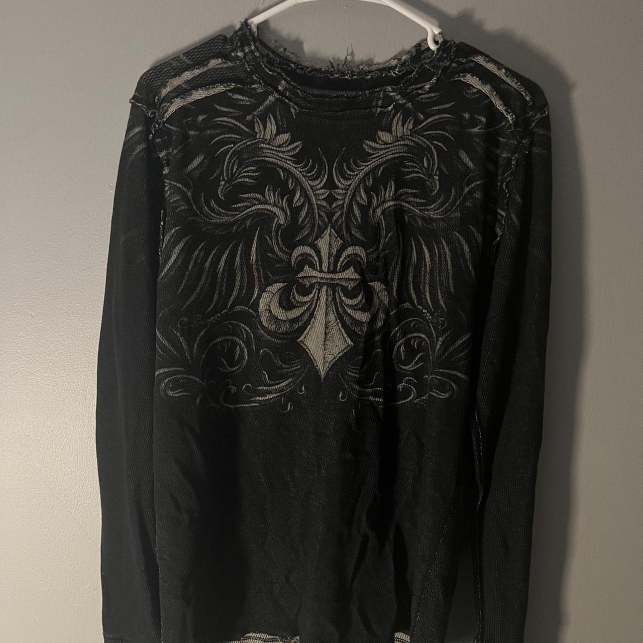 black reversible affliction thermal - Depop