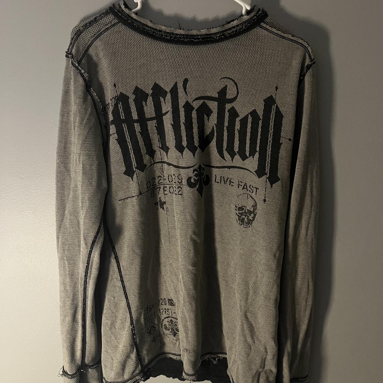 black reversible affliction thermal - Depop