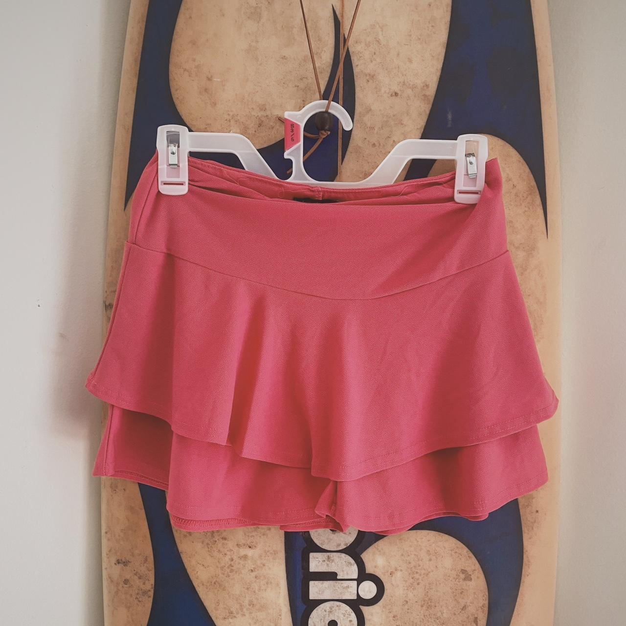 Pink Ruffle Skort!!🎟️🎟️ Perfect condition, super cute... - Depop
