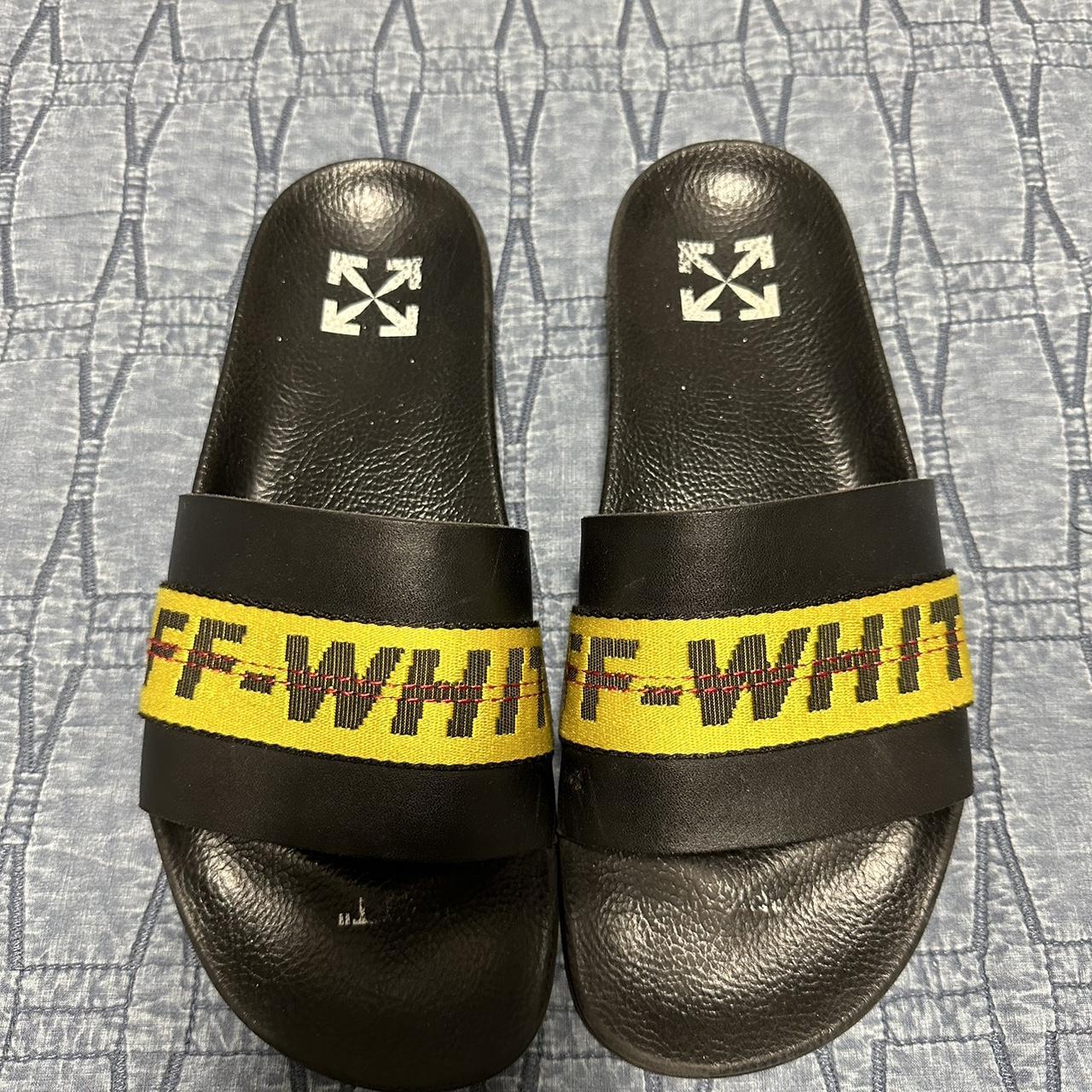 Men’s OFF white slides size 10 - Depop