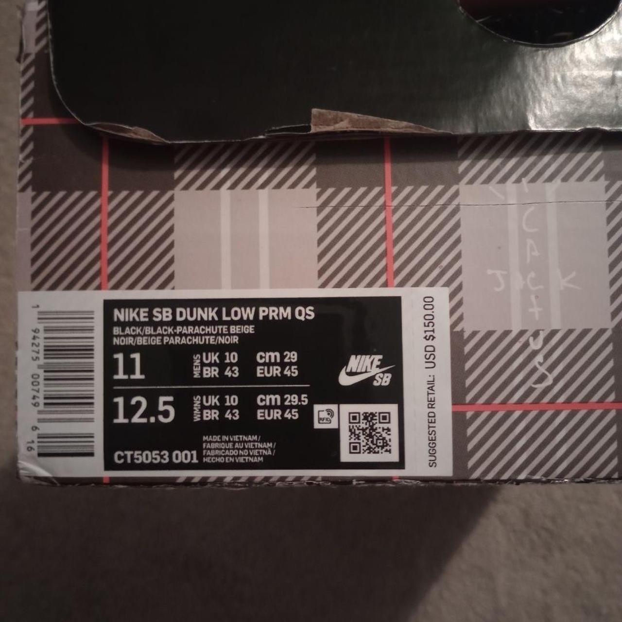 Travis scott nike sb dunks with special box. Size UK... - Depop