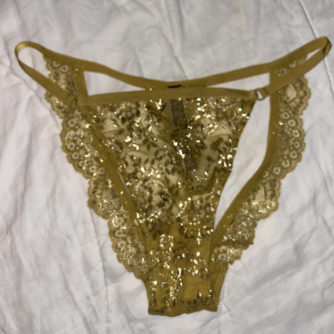 Victoria Secret Gold Panties New Years Eve Good Depop