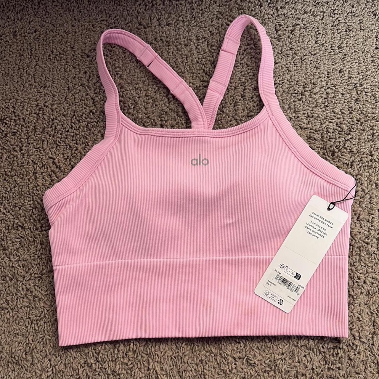 Sweet Pink Alo Yoga sports bra #activewear... | Depop