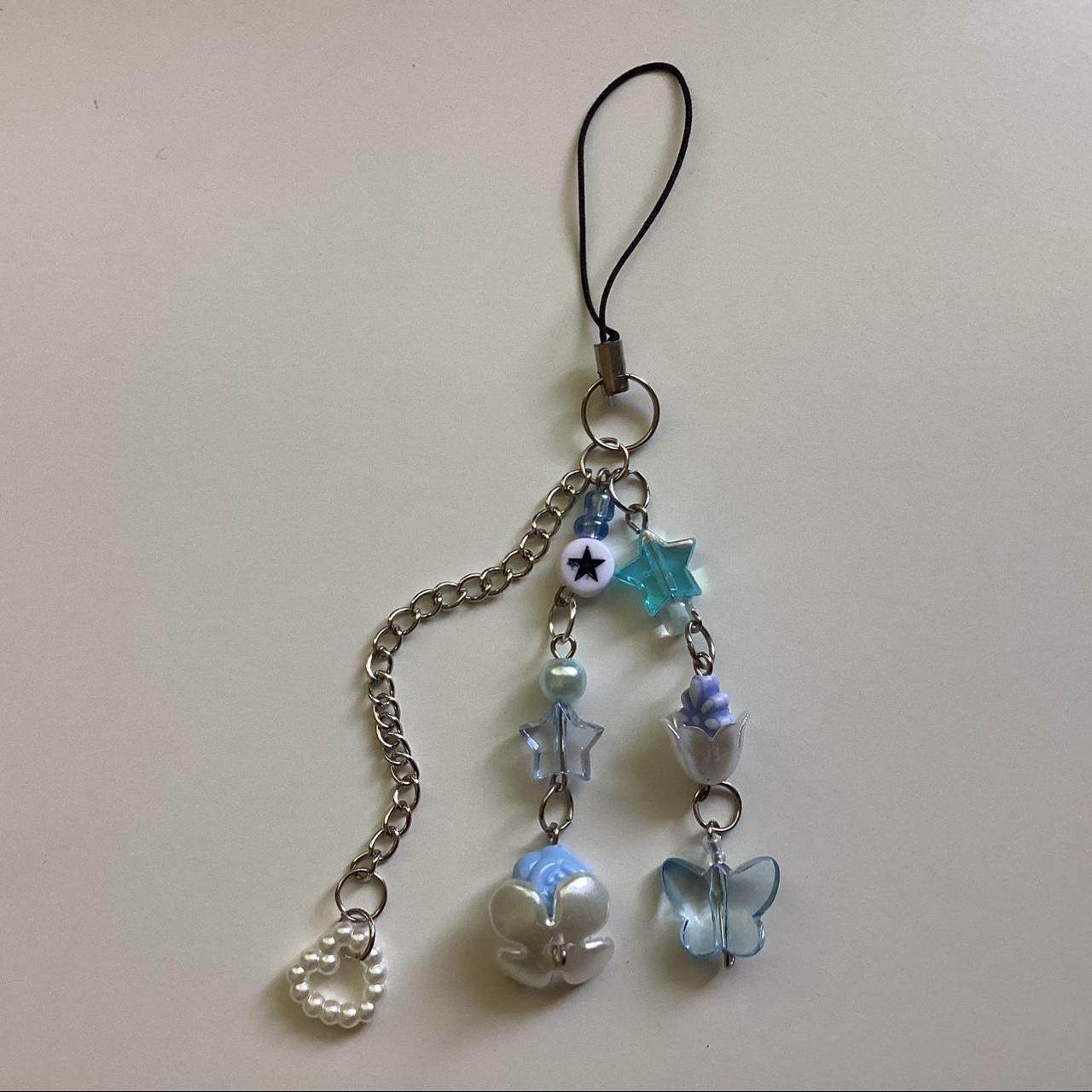 ༘ blue phone charm 🐟 . ($8) #keychains... - Depop