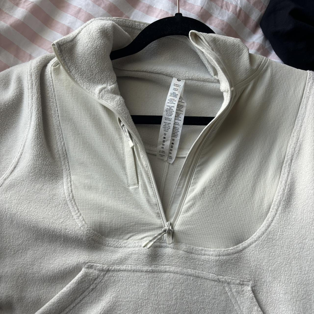 Lululemon Cream quarter zip sweatshirt Bought this... - Depop